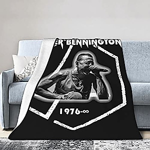 Chester Bennington Blanket Flannel Super Soft Fleece Lightweight Throw Blanket for Bed Couch Sofa Bedroom Warm Blanket 60"X50"