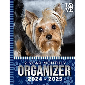 2-Year Monthly Organizer 2024-2025: 8.5x11 Large Dated Monthly Schedule With 100 Blank College-Ruled Paper Combo / 24-Month Life Organizing Gift / Yorkshire Terrier - Yorkie Theme Cover