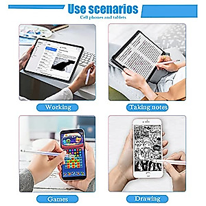 2PCS Stylus Pens for Touch Screens, Pen iPhone/iPad/Tablet Android/Microsoft Surface, Compatible with All Screens(White Pink/White Purple)