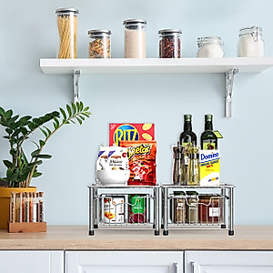 Simple Houseware Stackable Basket Drawer, Chrome