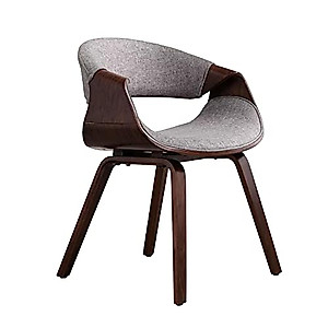 Vanity Art Mid-Century Style Butterfly Dining Chair and Walnut Wood Finish (Gray) UC-7G