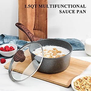 SENSARTE Sauce Pan Bakelite Handle Replacement Only Compatible with 2.6 QT Saucepan with lid Gray