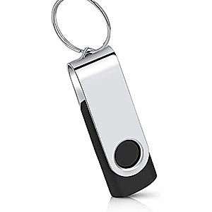 32GB USB Flash Drives 5 Pack, TYSHCY 32 GB USB 2.0Thumb Drives Swivel Memory Stick Jump Drive Zip Drive with LED Light for Data Storage Backup, Black