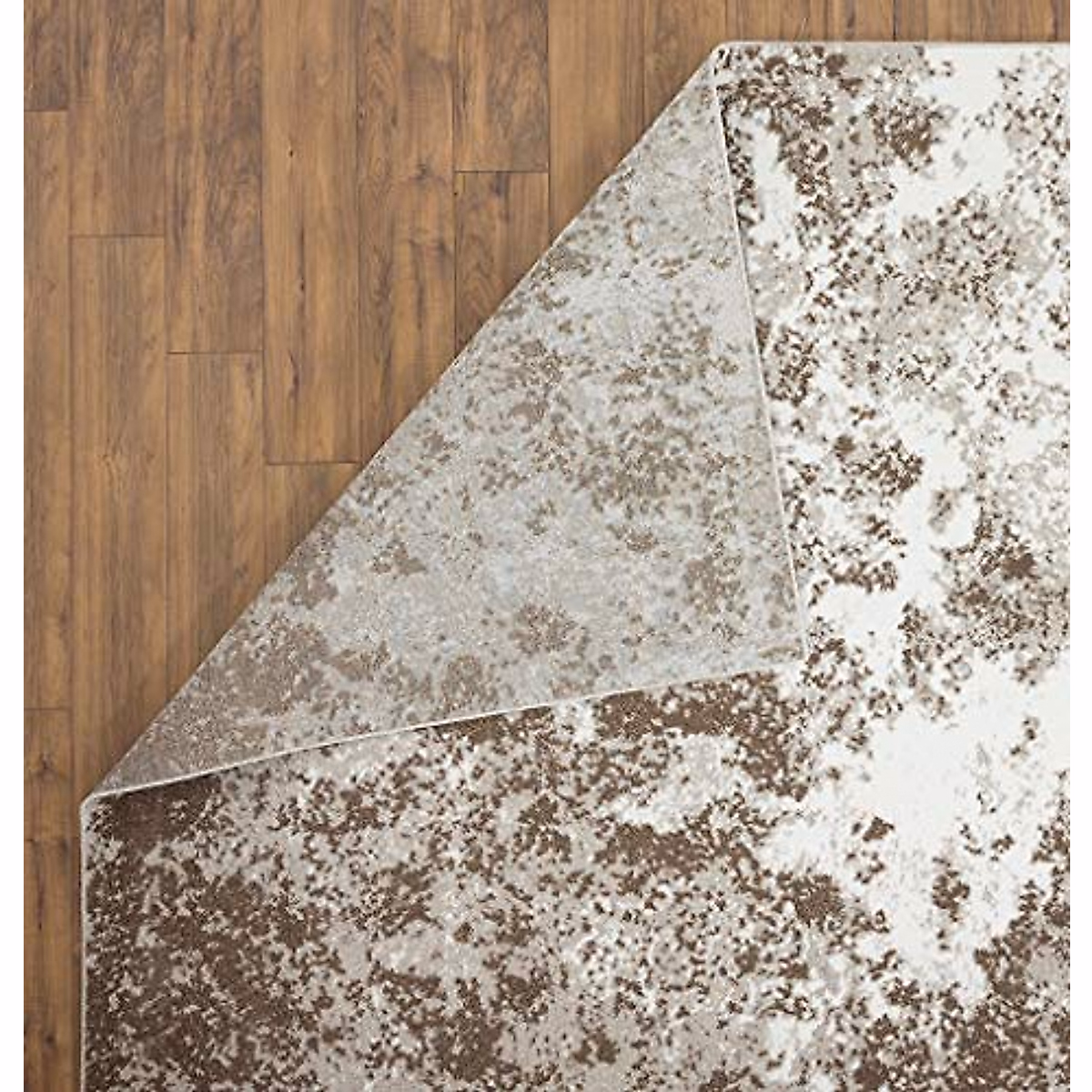 LUXE WEAVERS 6097 Abstract Marble Modern Area Rug, Brown/Size 5 x 7