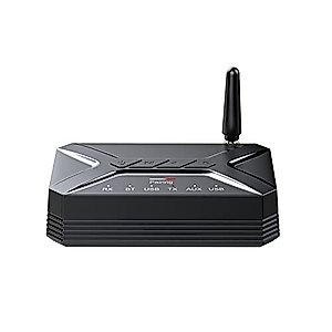 eppfun AK3046G Long Range 30m Bluetooth 5.0 Transmitter Receiver, Wireless Audio Adapter for TV Home Stereo BT Headphones Speaker, with RCA AUX 3.5mm Inputs/Outputs