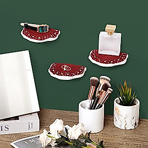 Tuitessine 3PCS Mushroom Wooden Floating Shelves Small Wall Mounted Storage Funny Hanging Bookshelf Living Room Bedroom Home Corner Picture Ledge Rustic Farmhouse Fungis Kitchen Bathroom Decor