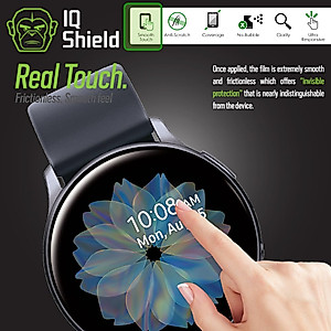 IQShield Screen Protector Compatible with Samsung Galaxy Watch Active2 (44mm, 2019)(6-Pack) LiquidSkin Anti-Bubble Clear TPU Film
