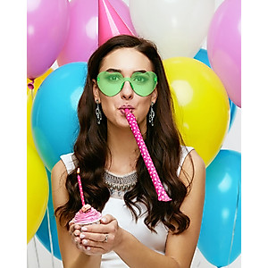 Yunsailing 30 Pcs Heart Shape Sunglasses Rimless Heart Glasses Bulk Colorful Glasses for Adults Trendy Glasses Women Eyewear (Multicolor)