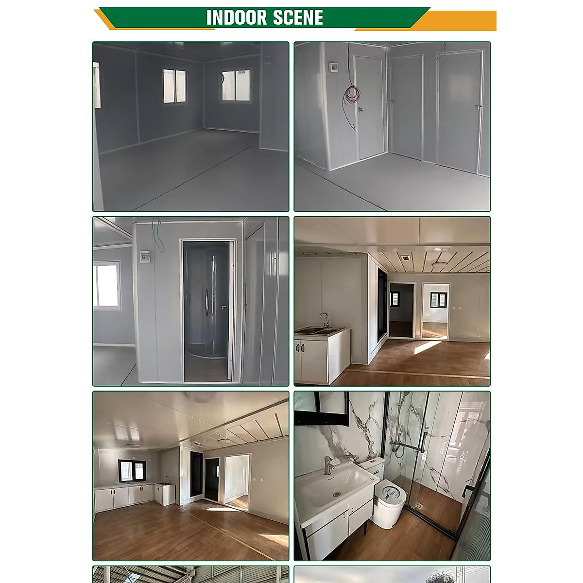 Weatherproof, Wind Resistant, Anti-Corrosion Tiny Expandable Prefab House to Live in 1 Bathroom, 3 Bedrooms & 1 Kitchen- for Small Family, Modular Guest House – 20 FT 3 in 1 Tiny Backyard House