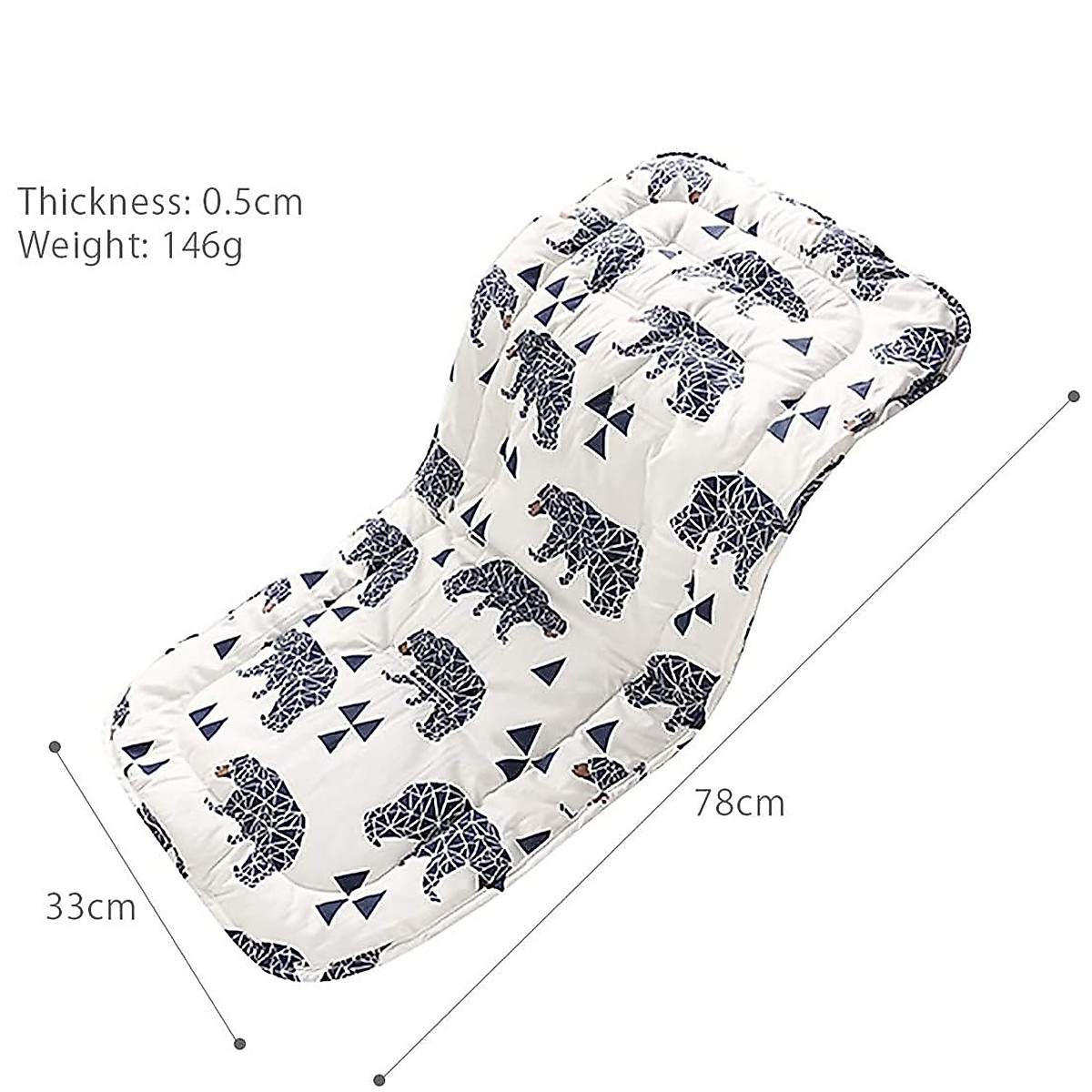 LXLUOO Baby Stroller Seat Liner,Stroller Mat，Infant Cushion Pad， Universal Seat Cushion Pad for Pushchair Buggy and Car Seat (C)