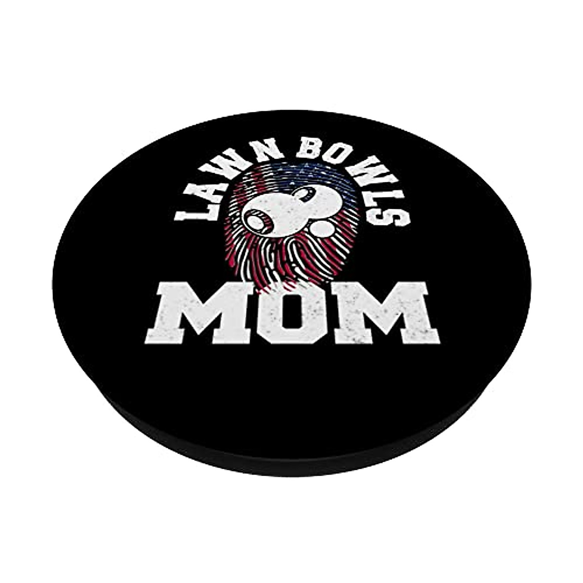 American Flag Fingerprint Patriotic Sports Lawn Bowls Mom PopSockets Swappable PopGrip