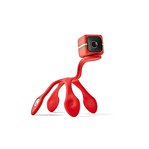 Polaroid Flexi-Pod Tripod/Mount Cube, Cube+ HD Action Lifestyle Camera - Red