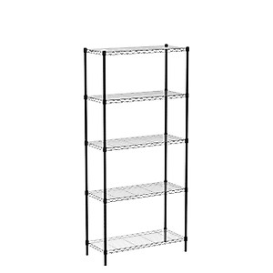 EZPEAKS 2-Pack 5-Shelf Shelving Unit with 5-Shelf Liners, Adjustable, Steel Wire Shelves, 150lbs Loading Capacity Per Shelf, Shelving Units and Storage for Kitchen and Garage (30W x 14D x 60H)