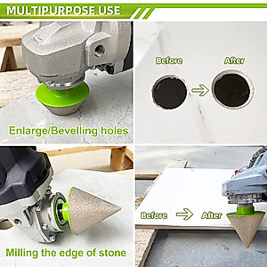 FACHLICH Diamond Cone Tile Bit - 2" Beveling Chamfer Bit 50mm for Enlarging Chamfering Milling Holes in Porcelain Tile Ceramic Marble