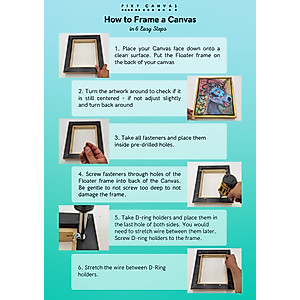 Combo Pack: Floater Frame + 8x10 inch Stretched Canvas for Painting, 1-3/8" Thick Frame + 3/4" Deep Blank Canvas with 12oz Primed 100% Cotton Canvas Fabric (Scratched Gold & Cream, 8 x 10 inch)