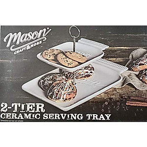 Mason Craft Ceramic 2 Tier Serving Tray