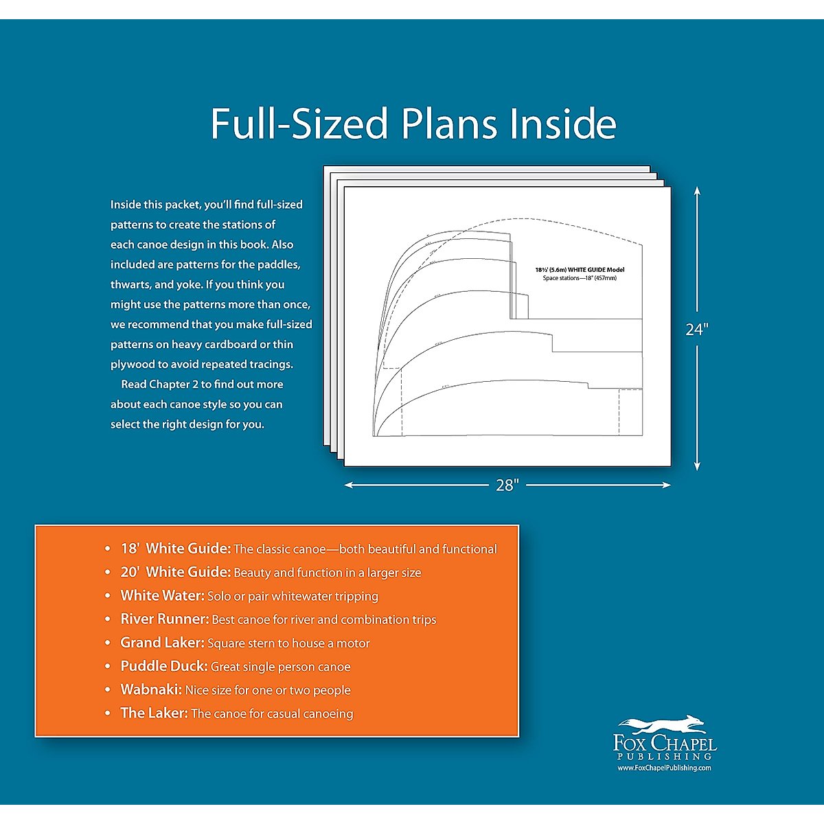 Building a Strip Canoe, Second Edition, Revised & Expanded: Full-Sized Plans and Instructions for 8 Easy-To-Build, Field-Tested Canoes (Fox Chapel Publishing) Step-by-Step; 100+ Photos & Illustrations