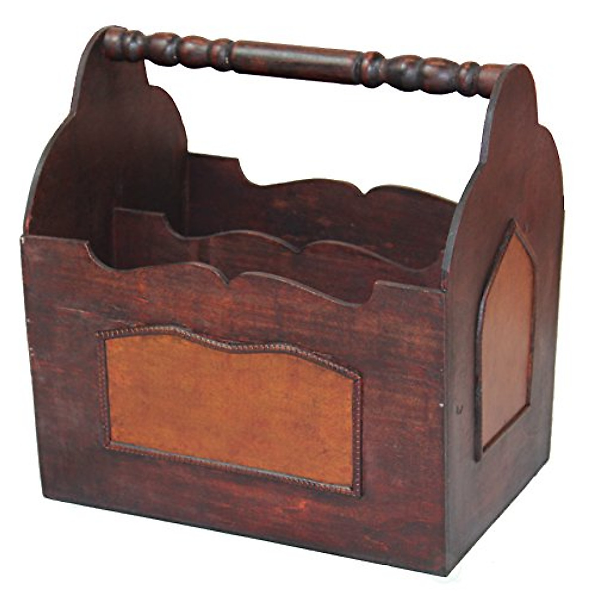 Quickway Imports Handcrafted Decorative Wooden Magazine Rack
