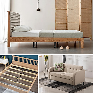 4Pcs Bed Support Legs, Adjustable Height Metal Bed Frame Support Legs, Bed Frame Center Support Bed Legs, Bed Frame Replacement Legs for King/Queen Bed Slats, Sofa, Furniture Cabinet(7"-12.5")