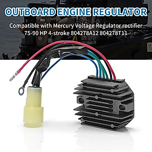 804278T11 67F-81960-10 67F-81960-00 Voltage Regulator Rectifier Replacement for Mercury Mercruiser F75 F90, Yamaha F100 F90 F80 F75