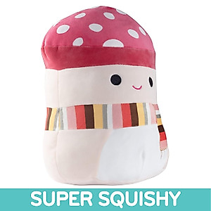 Squishmallows Original 10-Inch Malcolm The Mushroom - Official Jazwares Plush - Collectible Soft & Squishy Stuffed Animal Toy - Add to Your Squad - Gift for Kids, Girls & Boys
