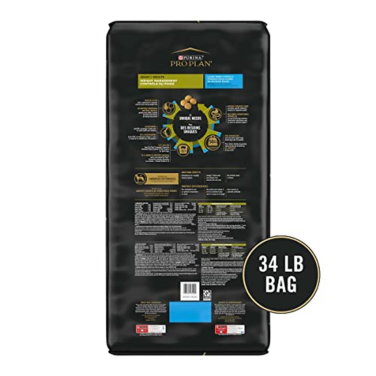 Purina Pro Plan Large Breed Weight Management Dog Food, Chicken & Rice Formula - 34 lb. Bag