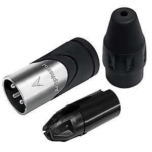 6 Units - 1 Foot - Canare L-4E6S, Star Quad Balanced Male To Female Microphone Cables With Amphenol AX3M & AX3F Silver XLR Connectors - CUSTOM MADE By WORLDS BEST CABLES