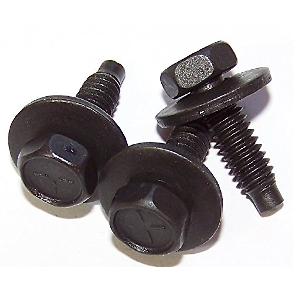 Auveco 50 Qty-1/4-20 x 7/8 Hex Head Body Bolt W/Free Spinning Washer & Dog Point(10823)