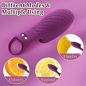 Finger Vibrator Adult Sex Toys | 10 Intensive Clitoral Vibrators | Portable Travel Small | Personal Anal Nipple G Spot Sexual Pleasure Masturbators for Women Men | Mini Rechargeable Bullet Vibes