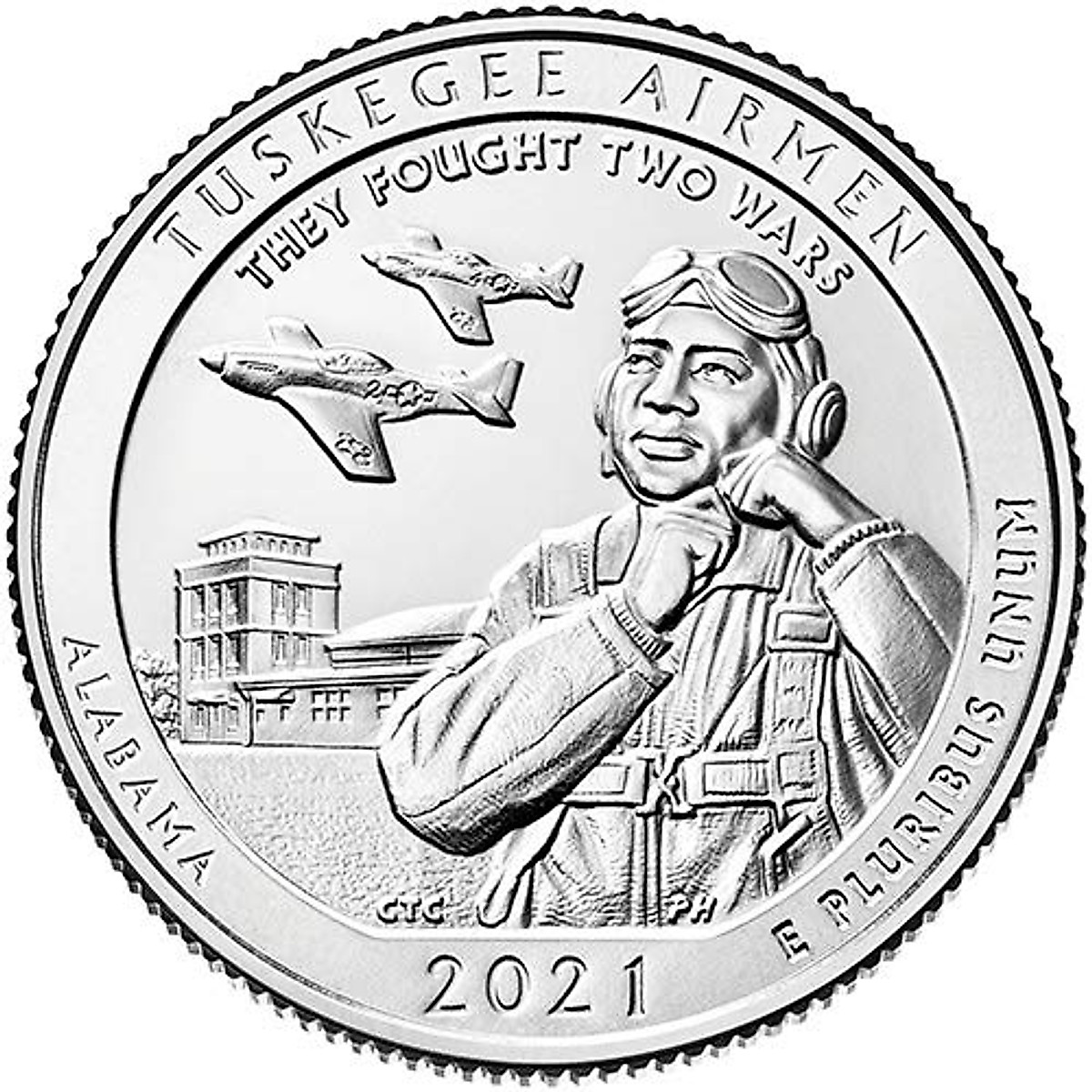 2021 P,D,S BU Tuskegee Airmen Alabama National Park NP Quarter Choice Uncirculated US Mint 3 Coin Set