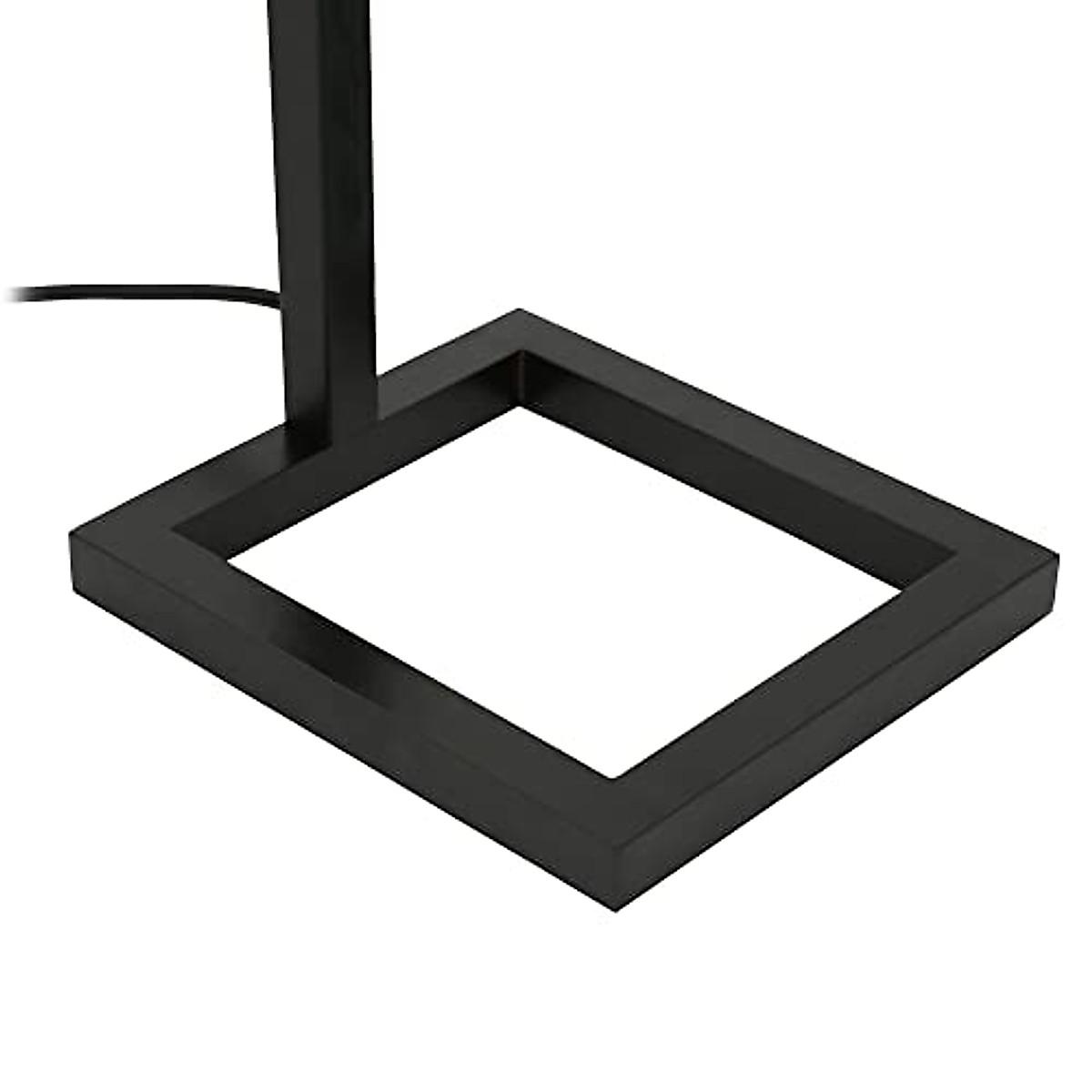 Henn&Hart 67.75" Tall Floor Lamp with Glass Shade in Blackened Bronze/Seeded, Floor Lamp for Home Office, Bedroom, Living Room