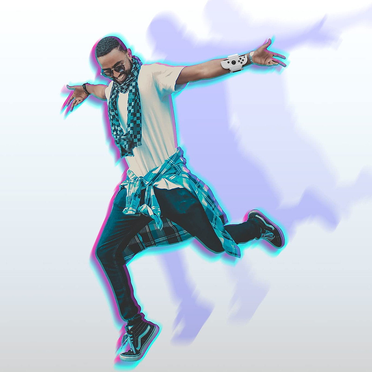 Upgraded Wrist Bands Strap for Switch Just Dance 2023/2022/2021/2020/2019, Adjustable Wrist Strap Wristbands Sets Compatible with Switch/Switch OLED Controllers for Zumba, Two Size, 2 Pack-White