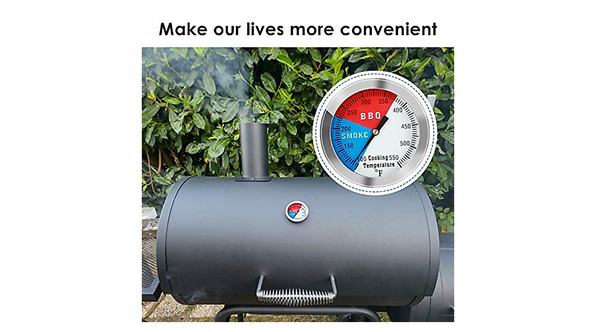 BBQ & Grill Smoker Thermometer - Accurate 2-Pack Temp Gauge