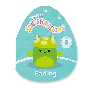 Squishmallows Original 14-Inch Earling Neon Green Mushroom Bat - Official Jazwares Plush (Large)