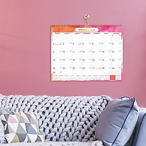 2023-2024 Wall Calendar - Jul.2023 - Dec.2024, 18 Months Wall Calendar 2023-2024, Monthly Calendar with Julian Date, 15 x 11.5 in, Twin-Wire Binding, Great for Hanging on The Wall, Color Design