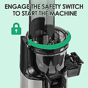 Cushore Masticating Juicer with Powerful 60NM DC Motor, Easy to Clean Cold Press Juice Extractor, Low Noise, Nutrient and Vitamin Dense, 20oz Pulp Cup and Juice Cup and Clean Tool are included