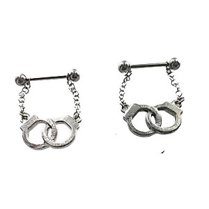 Body Accentz Nipple Shield Rings barbell barbells Handcuffs sold as a pair 14 gauge