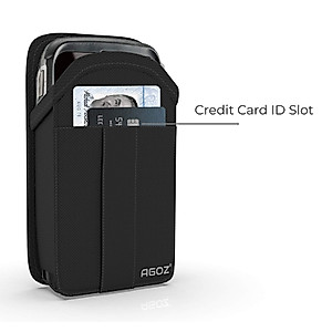 Agoz Scanner Holster Compatible With Honeywell Dolphin CT40 CT50 CT50h CT60 CN51 CN75 CN75e Handheld Barcode Touch Mobile Computer, Rugged Case Pouch Cover with Metal Clip, Belt Loops,Credit Card Slot