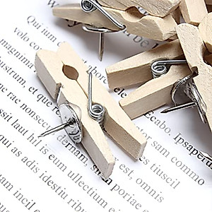 NUTJAM 20Pack Mini Clothespins, Mini Clothes Pins, Wooden Small Clothes Clips for Photos, Clothesline, Bag, Crafts, Art Wall, Pictures