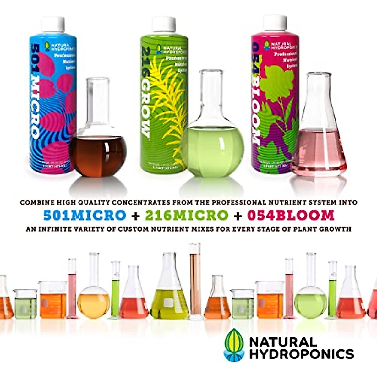 Natural Hydroponics 216Grow Nutrient Concentrate for Structural & Foliar Growth (1-Pint - Part of The Professional Nutrient System)