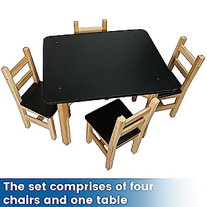 CONSDAN Kids Chairs (2 Pack), USA Grown Solid Poplar Hardwood Children's Chairs for Arts, Crafts, Homework, Meals Time (Kids Chairs (2 Pack))