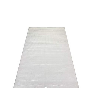 Ottomanson Multi Grip Ribbed Carpet Protector Runner Rug , 26" X 6', Clear