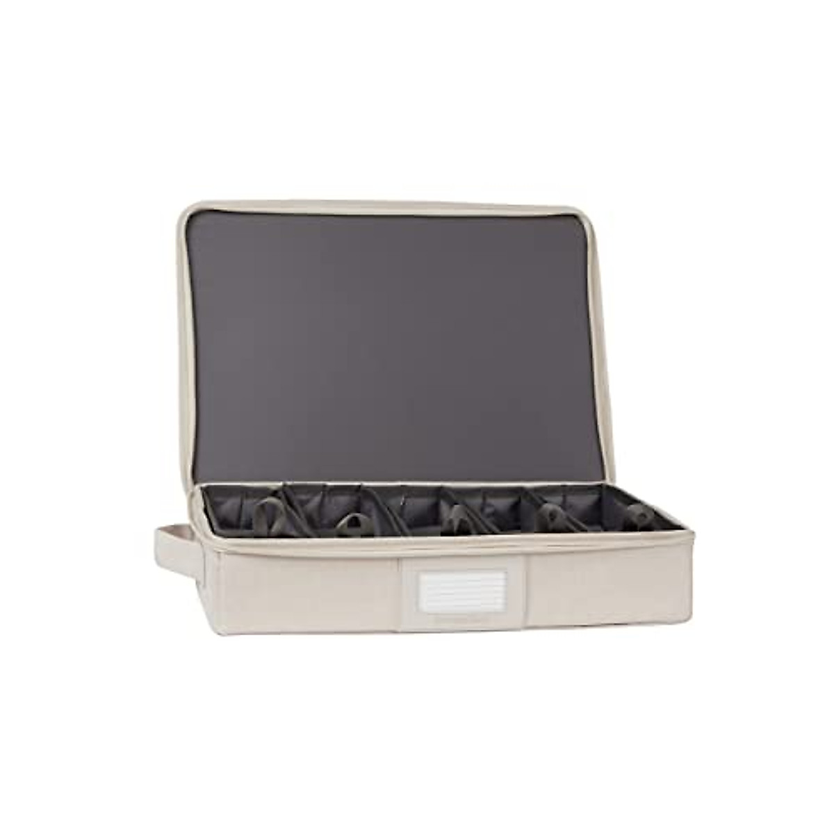 Covermates Keepsakes Flatware Storage Box – Stackable, Reinforced Handles, China Storage-Beige Heather