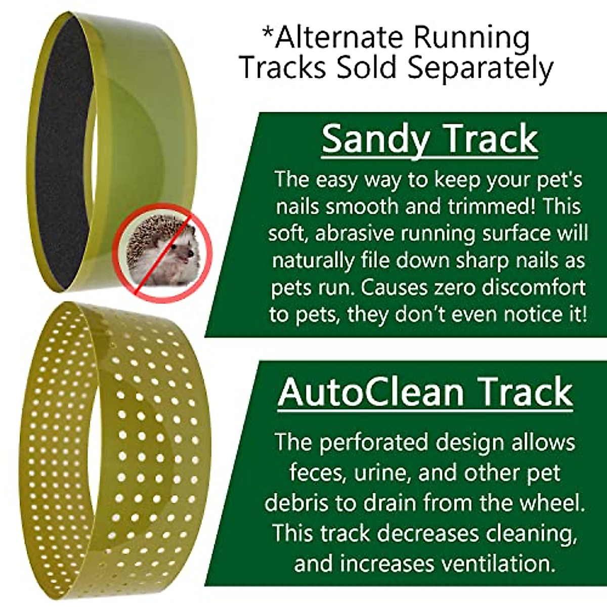 AutoClean Track (for Silent Runner 12" Wide) - Ventilated Easy Clean Track for Silent Runner Pet Exercise Wheel