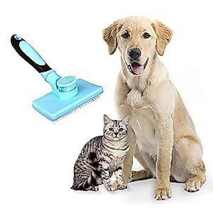 Dog Brush: DakPets Dog Grooming Brush Removes Loose Fur From The Undercoat As Well As Mats & Tangles. Use On All Dogs & Cats. Our Self Cleaning Functi