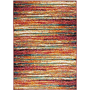 Home Dynamix Splash Cellis Rug, 5'2"x7'2", Orange/Blue/Cream