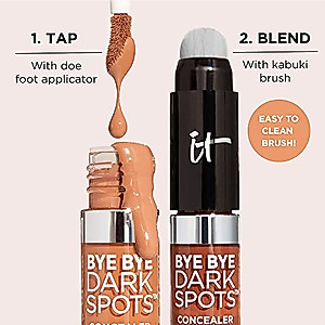 IT Cosmetics Bye Bye Dark Spots Concealer with 2% Niacinamide, Hyaluronic Acid & Caffeine - Medium Coverage, Natural Finish - 22 Light Neutral, 0.22 fl. oz