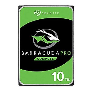 Seagate BarraCuda Pro 10TB Internal Hard Drive Performance HDD – 3.5 Inch SATA 6 Gb/s 7200 RPM 256MB Cache for Computer Desktop PC, Data Recovery (ST10000DM0004)