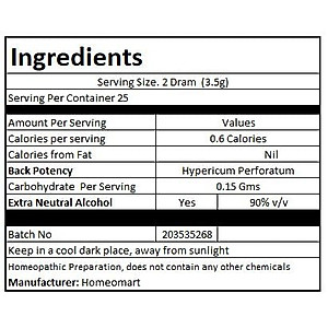 homeomart.com Hypericum Perforatum Homeopathy Pellets (Pills) in 30C Potency, Pack of 3