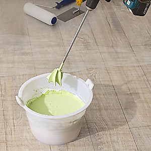 Navaris Epoxy Mixer for Drill - 5 Gallon Paint and Epoxy Resin Mixing Attachment - 14" Stirrer Paddle for Drills - Includes 3 Silicone Stir Sticks